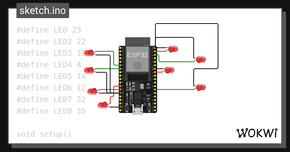 2blink One Led 5 Times Wokwi Esp32 Stm32 Arduino Simulator