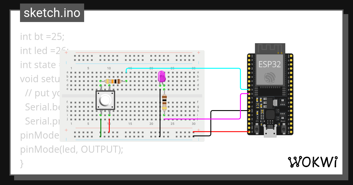 BOTÃO DO VK - Wokwi ESP32, STM32, Arduino Simulator