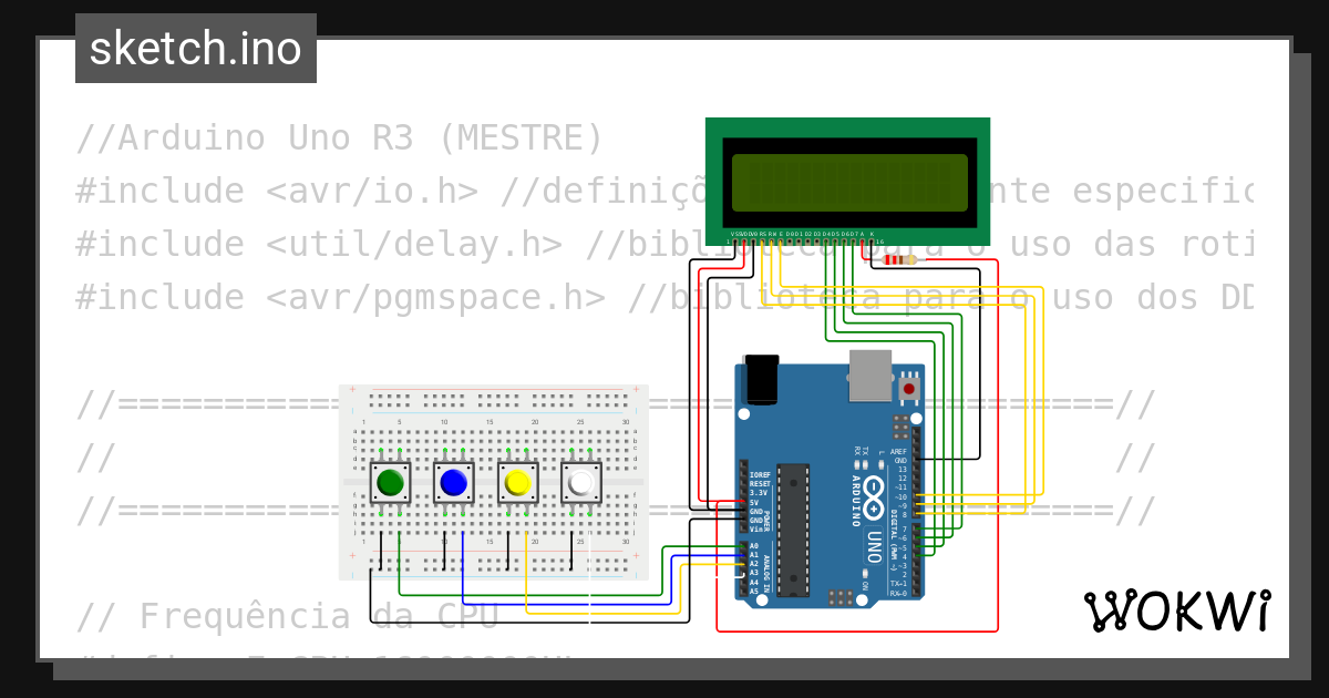 Projeto 2 V01 Mestre Wokwi Esp32 Stm32 Arduino Simulator 3593