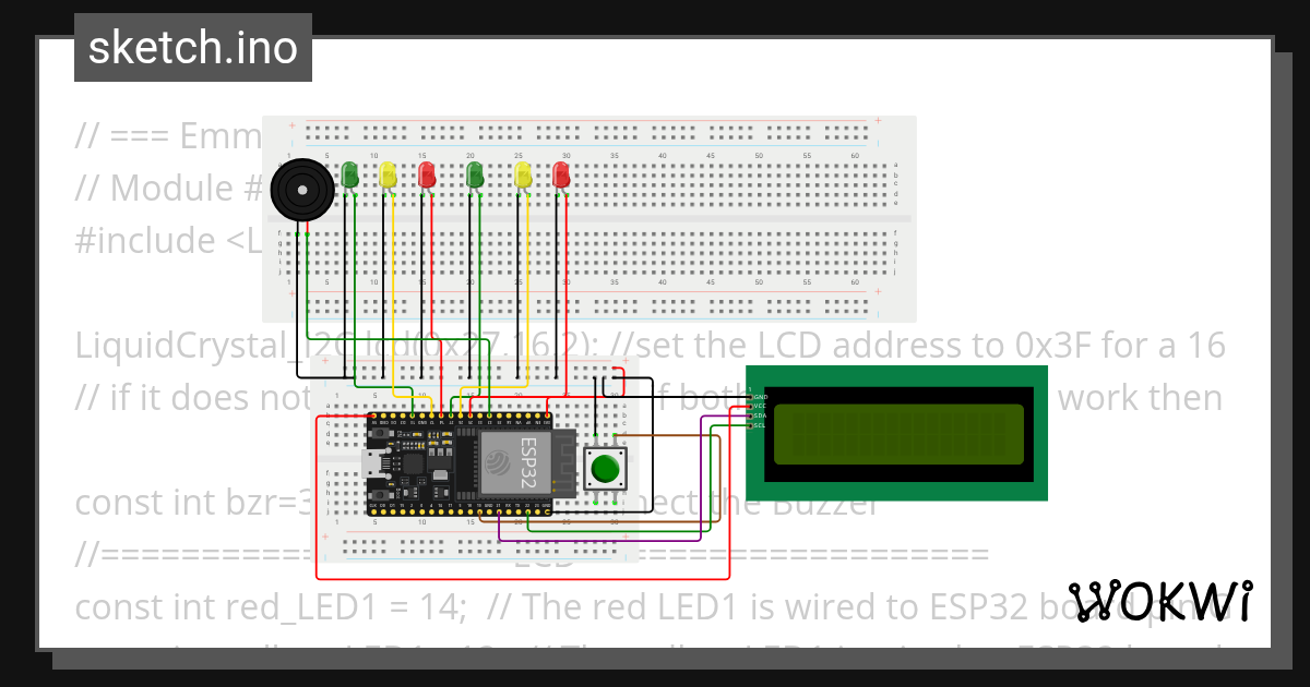 Module 6 - Emmanuel Nyantakyi - Wokwi ESP32, STM32, Arduino Simulator