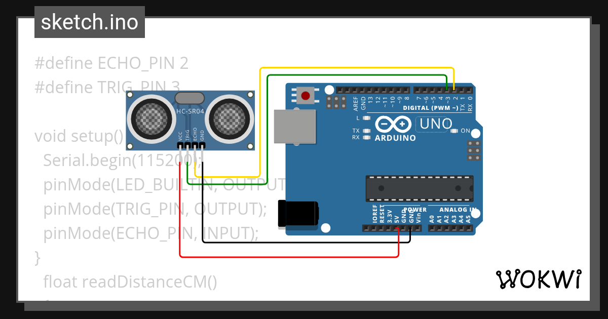 Ultra Sonik Wokwi Esp32 Stm32 Arduino Simulator 