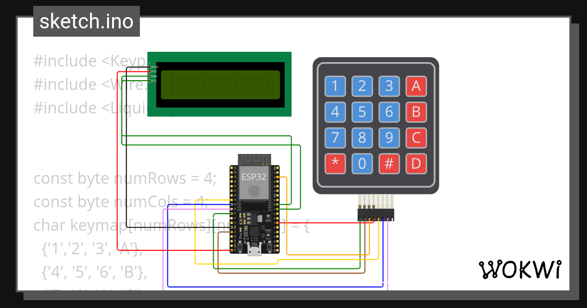 keypad on serial monitor - Wokwi ESP32, STM32, Arduino Simulator