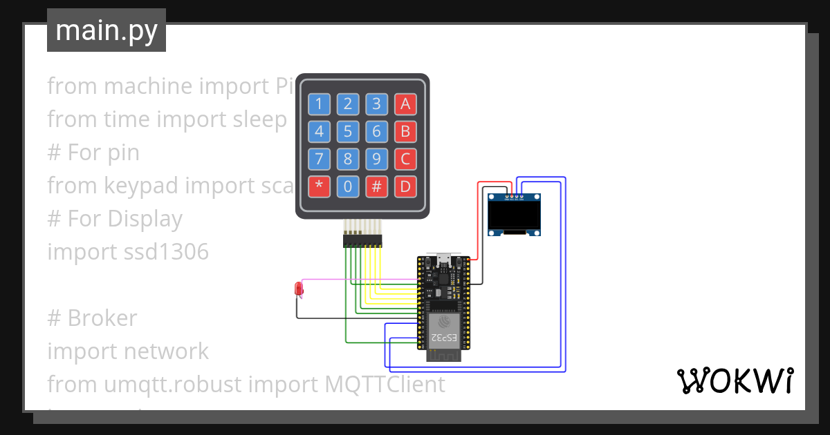 Türriegel - Keypad and Display - Wokwi ESP32, STM32, Arduino Simulator