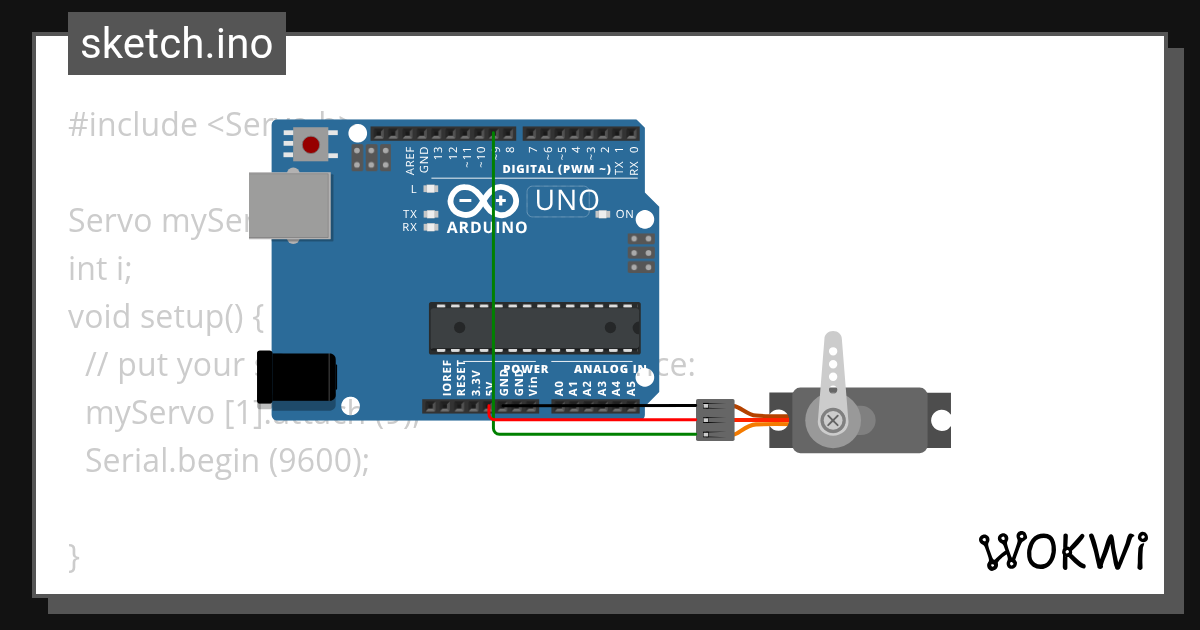 SERVO MOTOR - Wokwi ESP32, STM32, Arduino Simulator