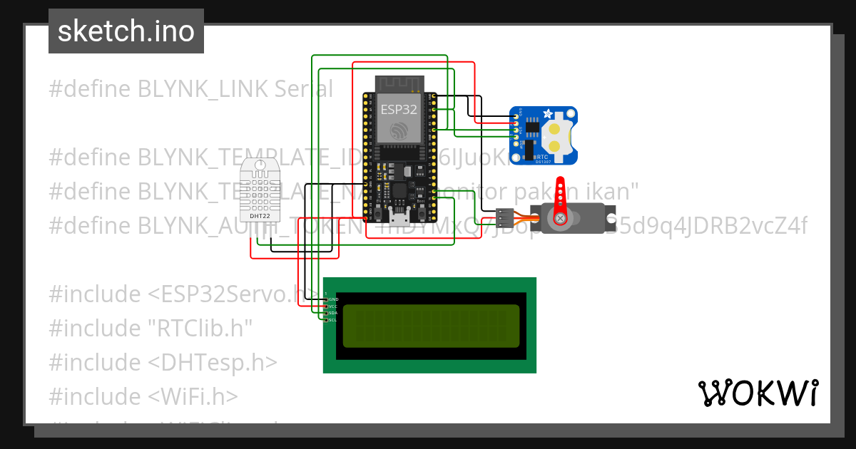 simulasi pakan ikan otomatisssss2 - Wokwi ESP32, STM32, Arduino Simulator