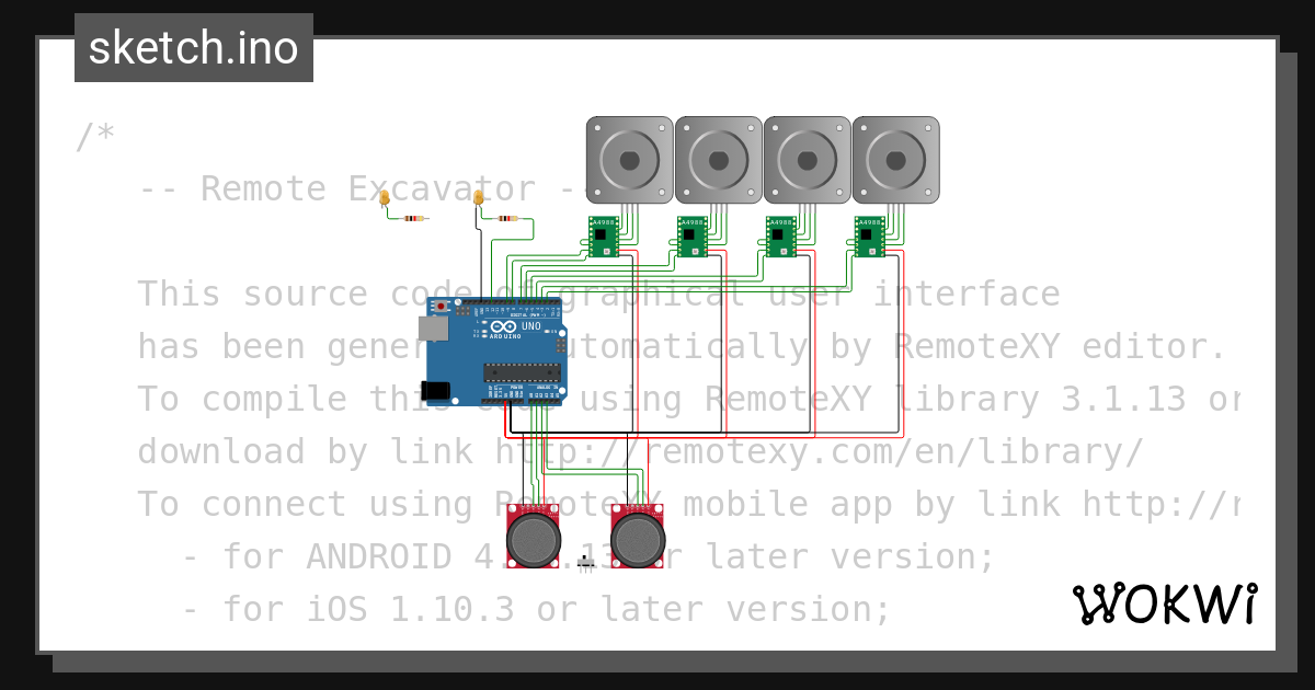 Final 8043 Excavator Controll Wokwi Esp32 Stm32 Arduino Simulator