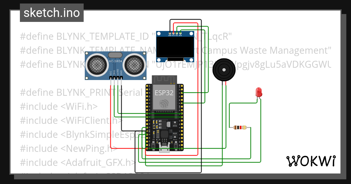 waste management system Copy (2) - Wokwi ESP32, STM32, Arduino Simulator