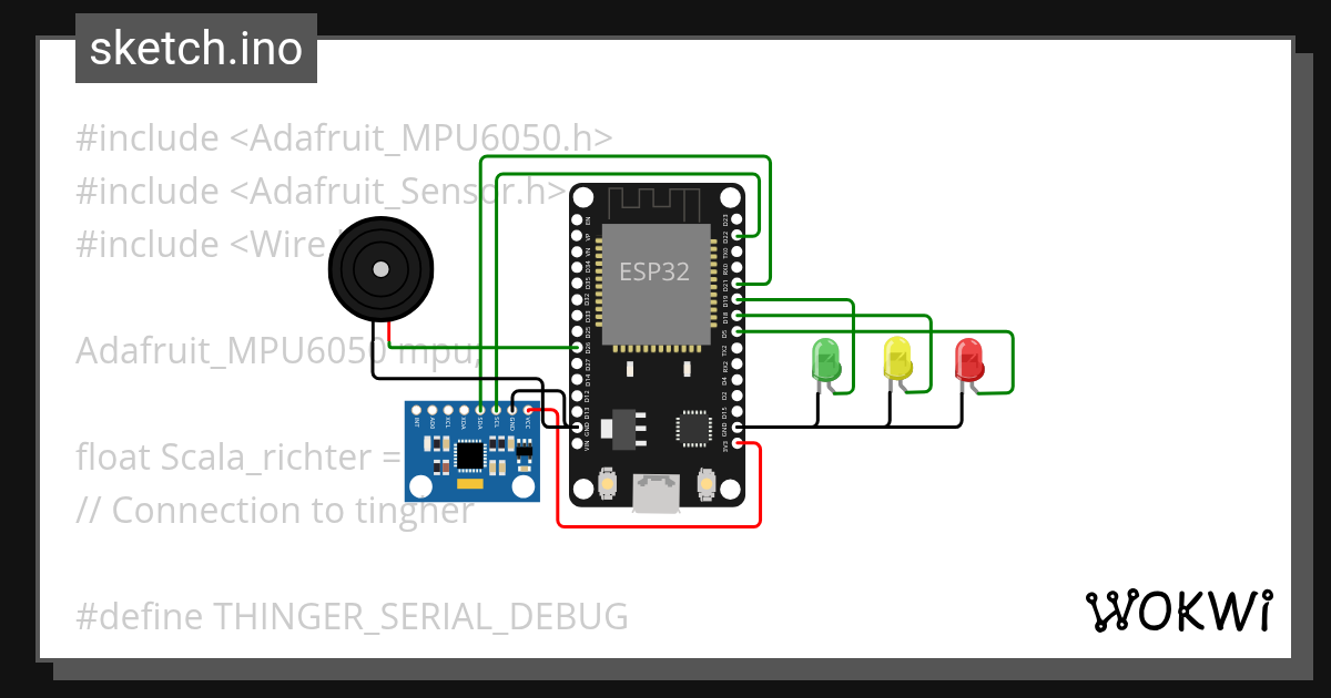 Project Yuli_Pendeteksi Gempa - Wokwi ESP32, STM32, Arduino Simulator