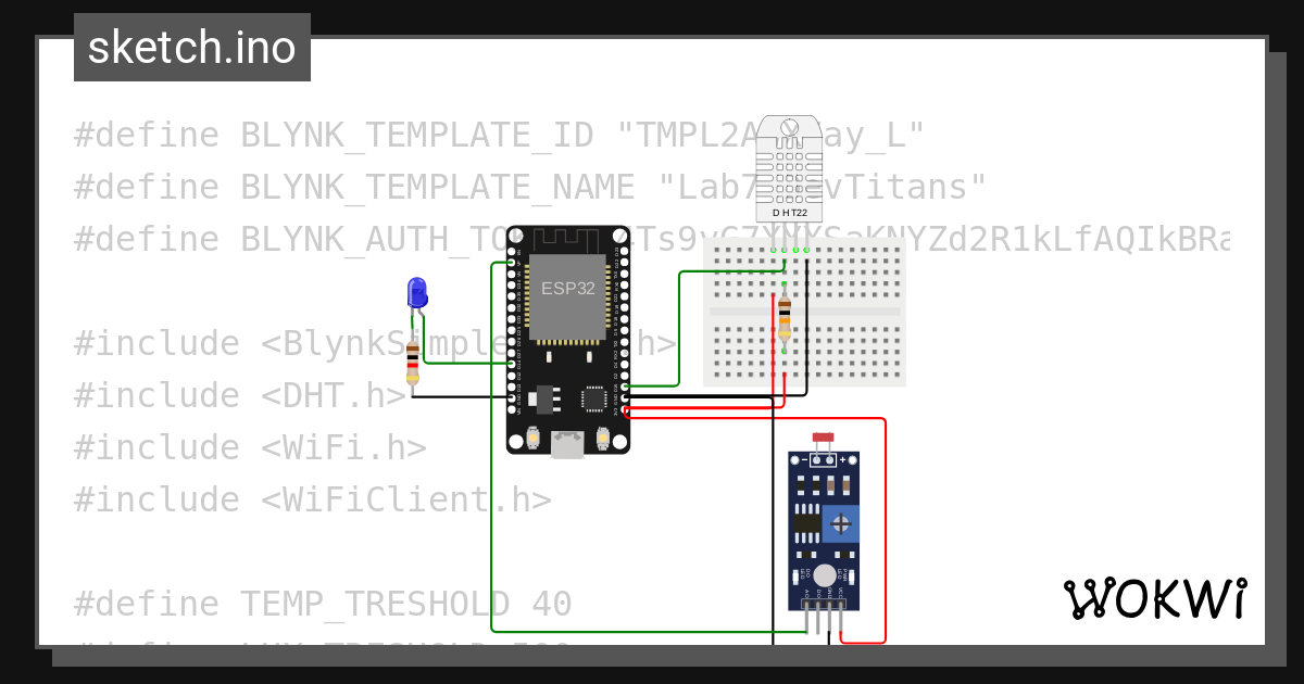 Dhtledblynk Lab 7 Wokwi Esp32 Stm32 Arduino Simulator