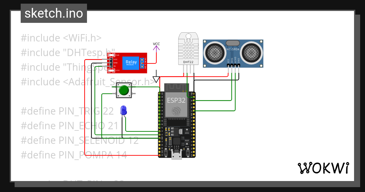 kolam air - Wokwi ESP32, STM32, Arduino Simulator