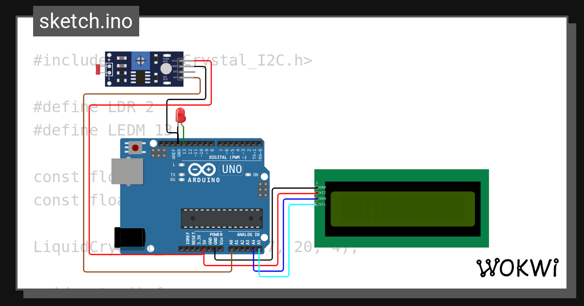 Ldr Dan Lcd 16x2 Wokwi Esp32 Stm32 Arduino Simulator 9882