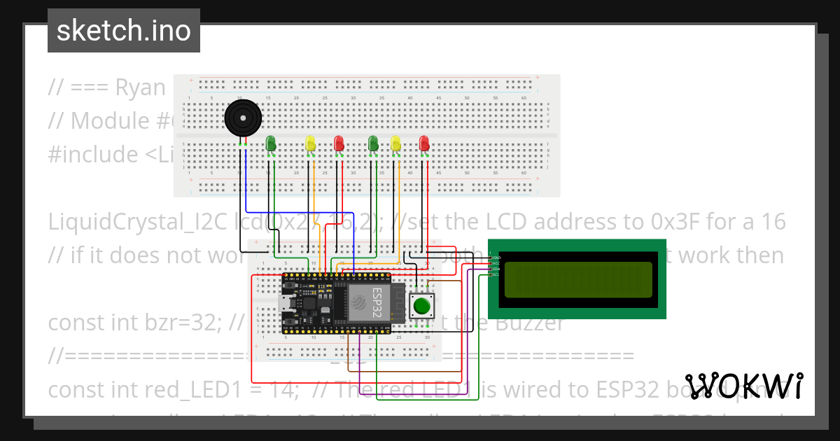 Module 6 - RyanRodriguez - Wokwi ESP32, STM32, Arduino Simulator