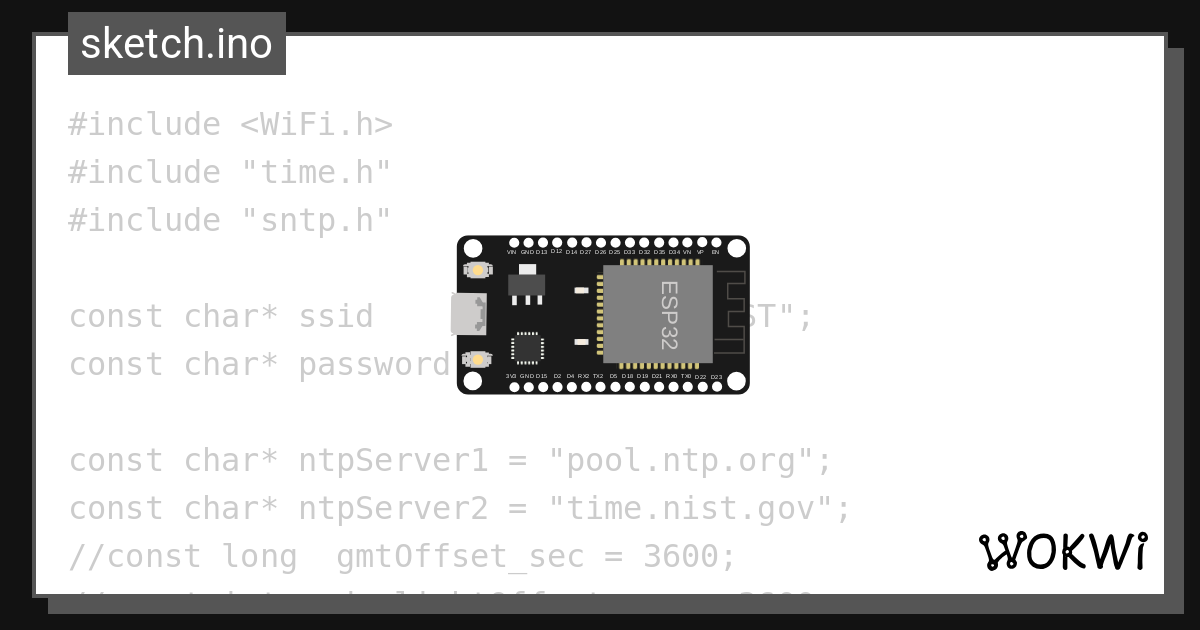 Esp32 Ntp Clock Copy Wokwi Esp32 Stm32 Arduino Simulator 5472