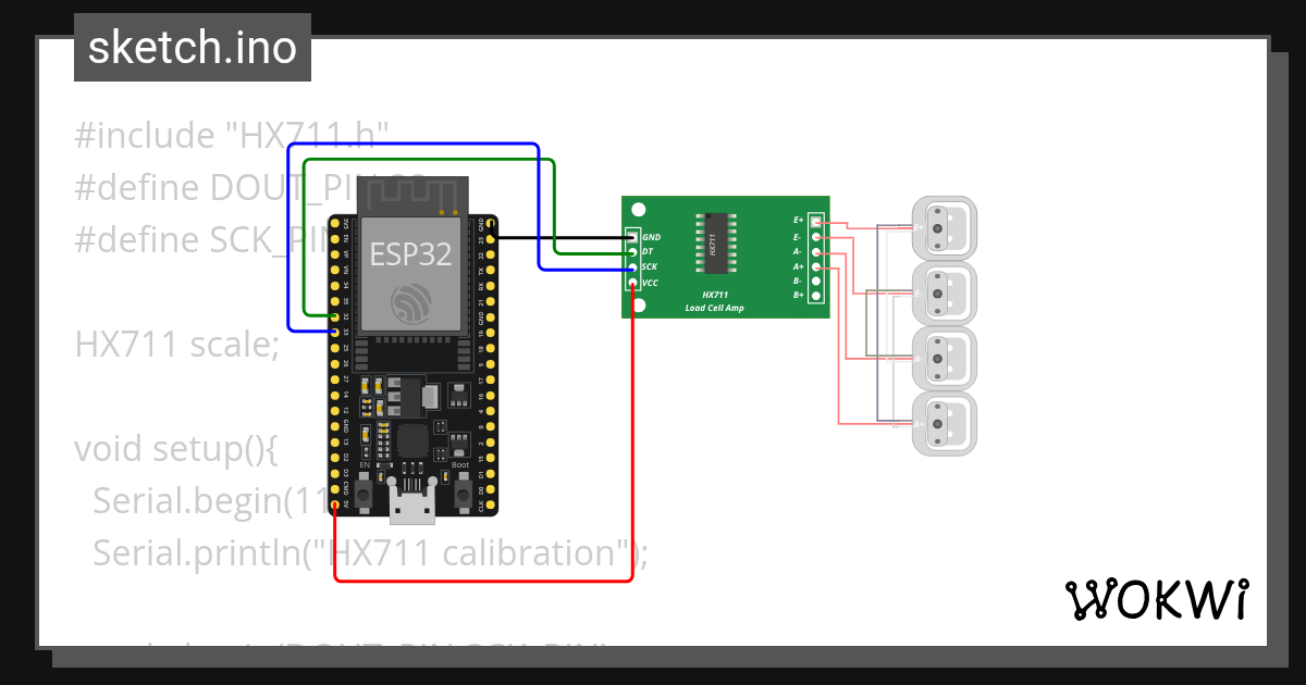 Loadcell 50kg Sensor Wokwi Esp32 Stm32 Arduino Simulator 0445