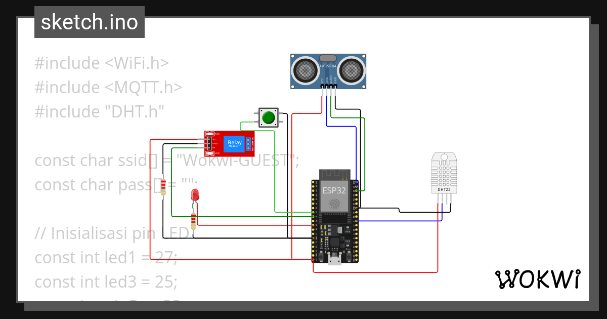Mqtt tugas dewi - Wokwi ESP32, STM32, Arduino Simulator