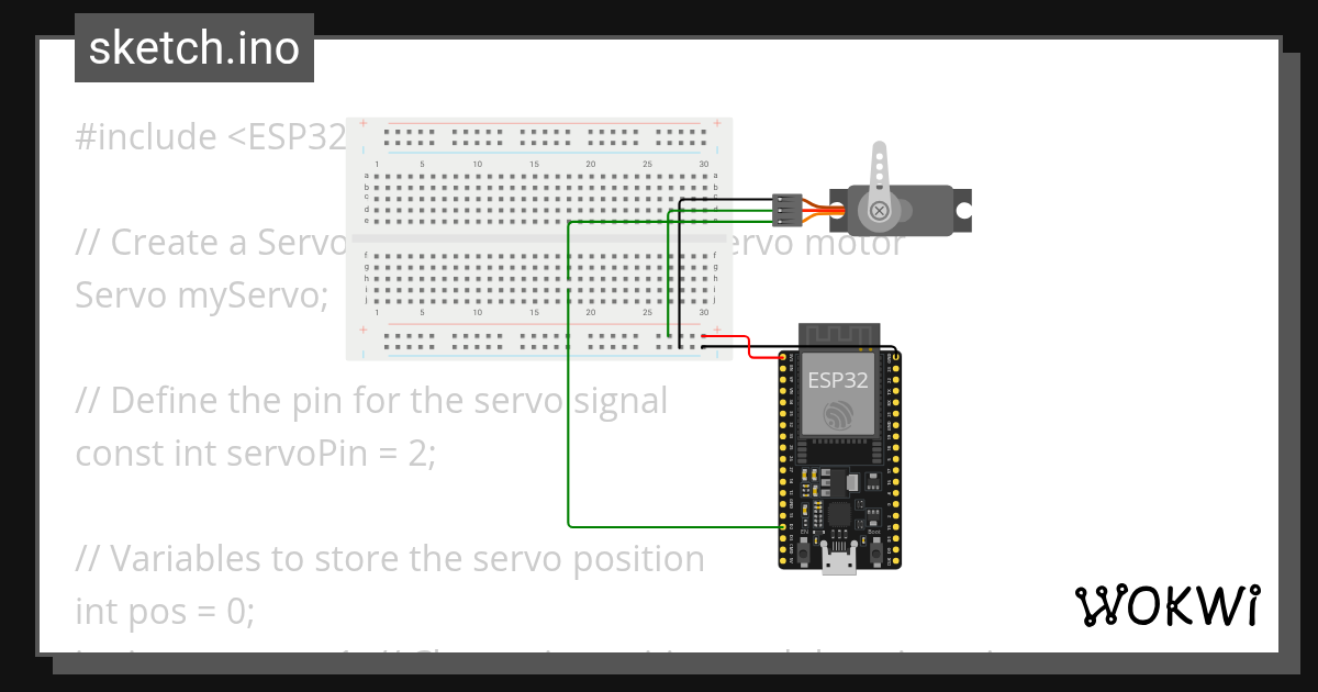 Servo Wokwi Esp32 Stm32 Arduino Simulator 