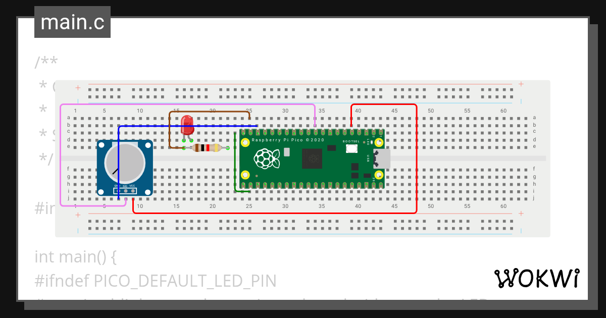 Pi Pico SDK Blink Copy - Wokwi ESP32, STM32, Arduino Simulator