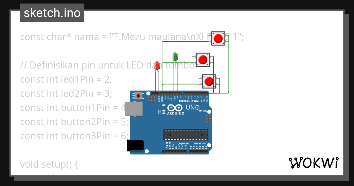 Push Button - Wokwi ESP32, STM32, Arduino Simulator