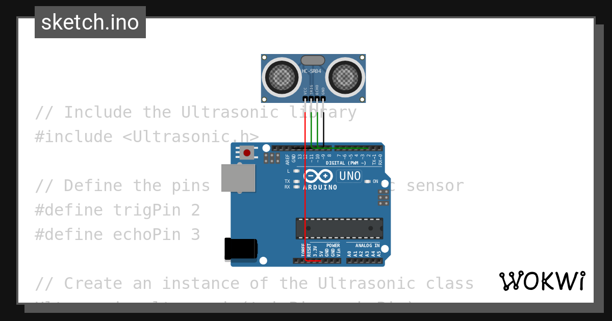 Ultrasonic Serial Monitor Wokwi Esp32 Stm32 Arduino Simulator 4096