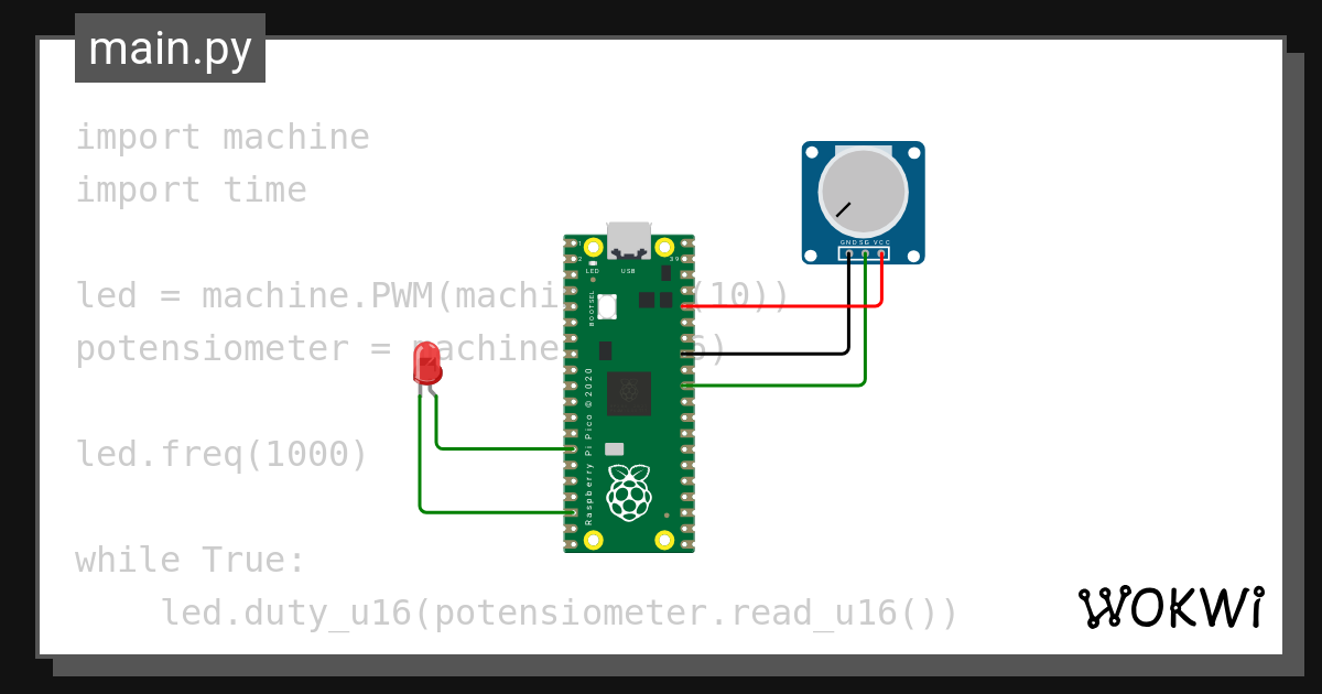 Potensiometer Wokwi Esp32 Stm32 Arduino Simulator