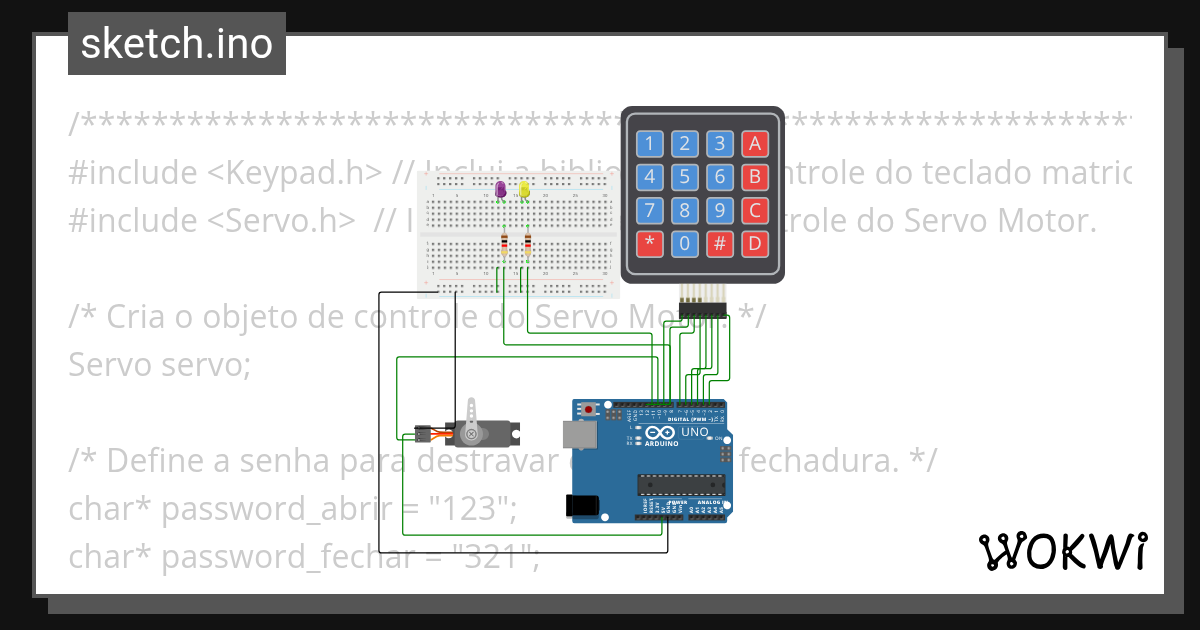 FECHADURA ELETRÔNICA Copy (2) - Wokwi ESP32, STM32, Arduino Simulator
