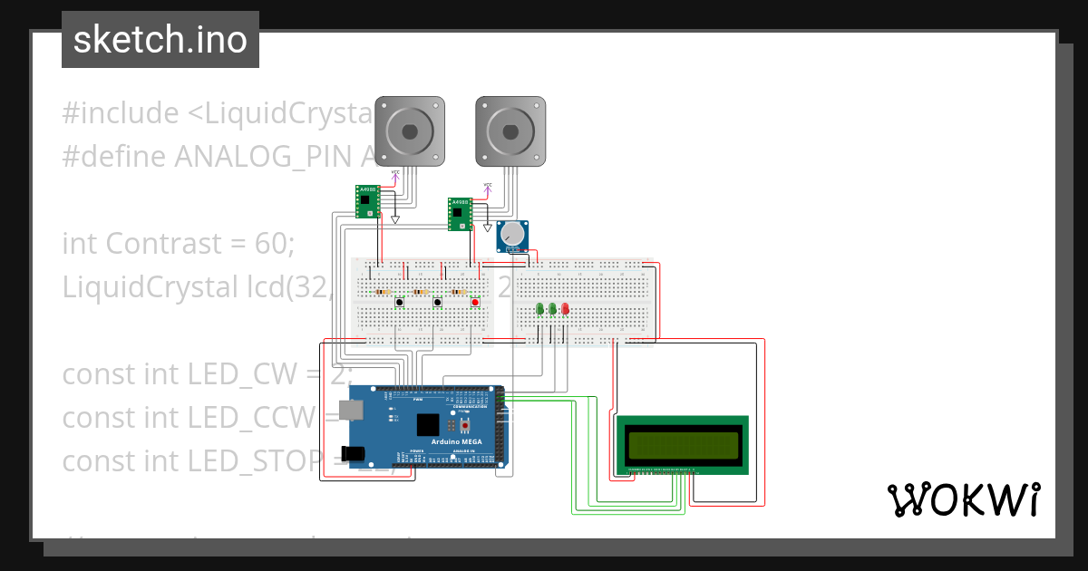StepMotor CW & CCW adjustable speed no sensor - Wokwi ESP32, STM32, Arduino Simulator