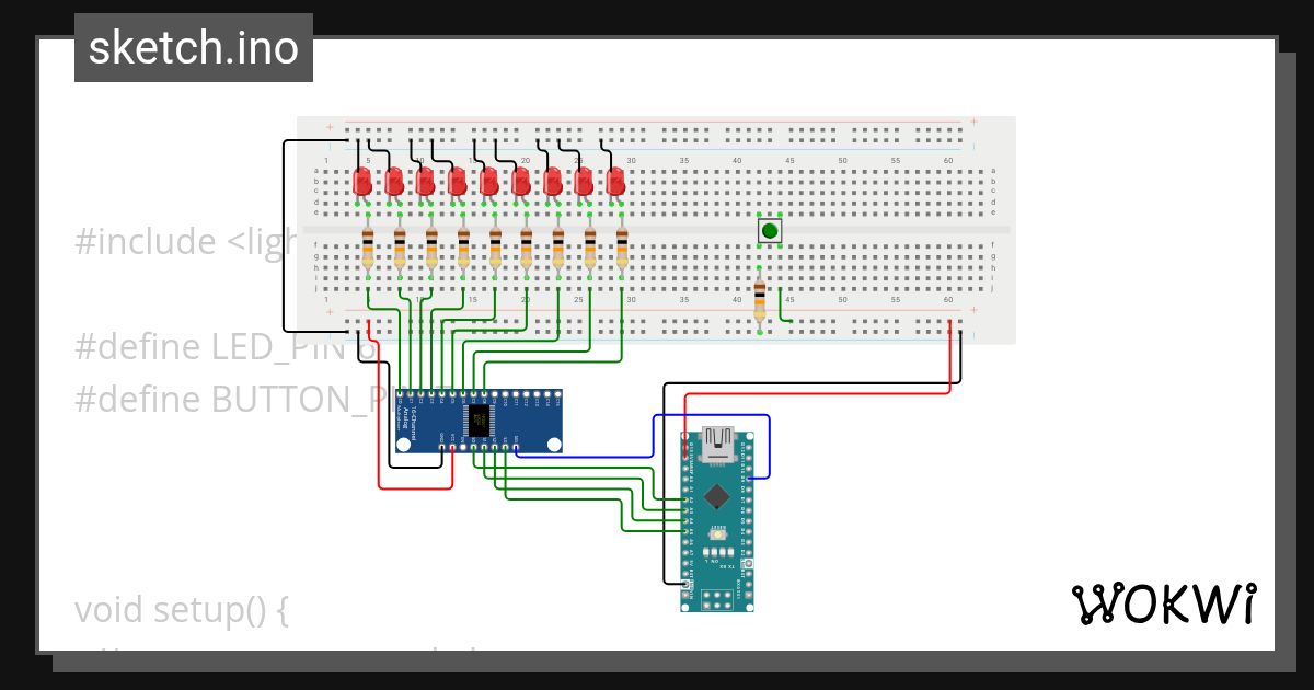 LED_BUTTON - Wokwi ESP32, STM32, Arduino Simulator
