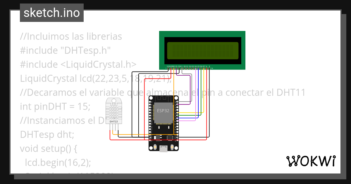 Sensor Ambiental Prueba Wokwi Esp32 Stm32 Arduino Simulator