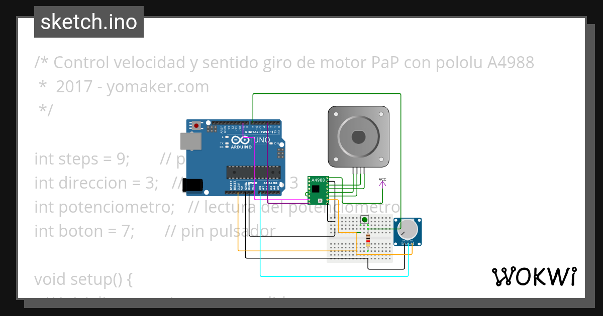 Steper Prueba Wokwi Esp32 Stm32 Arduino Simulator 