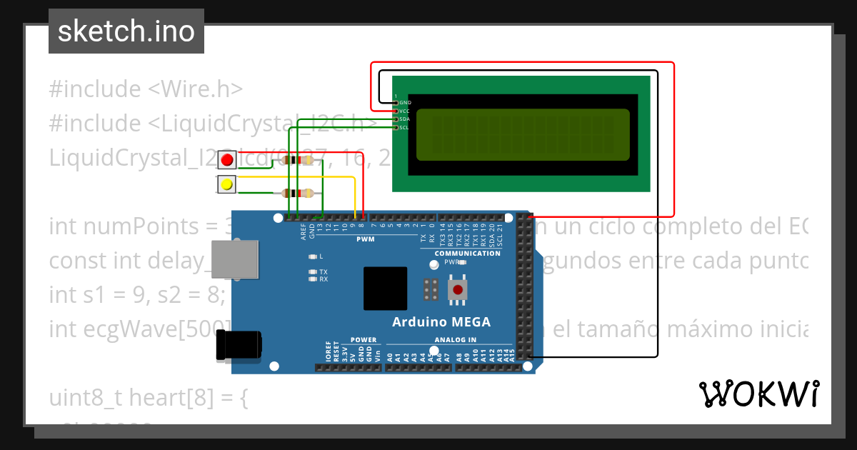 frec ecg +lcd - Wokwi ESP32, STM32, Arduino Simulator
