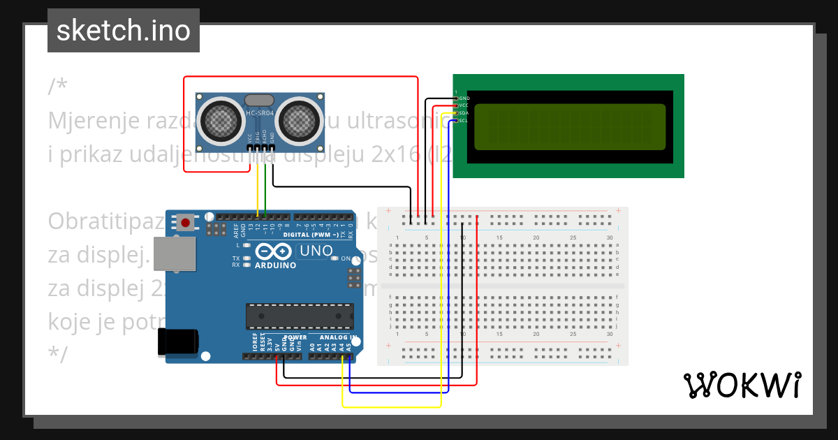 Distance - Wokwi ESP32, STM32, Arduino Simulator