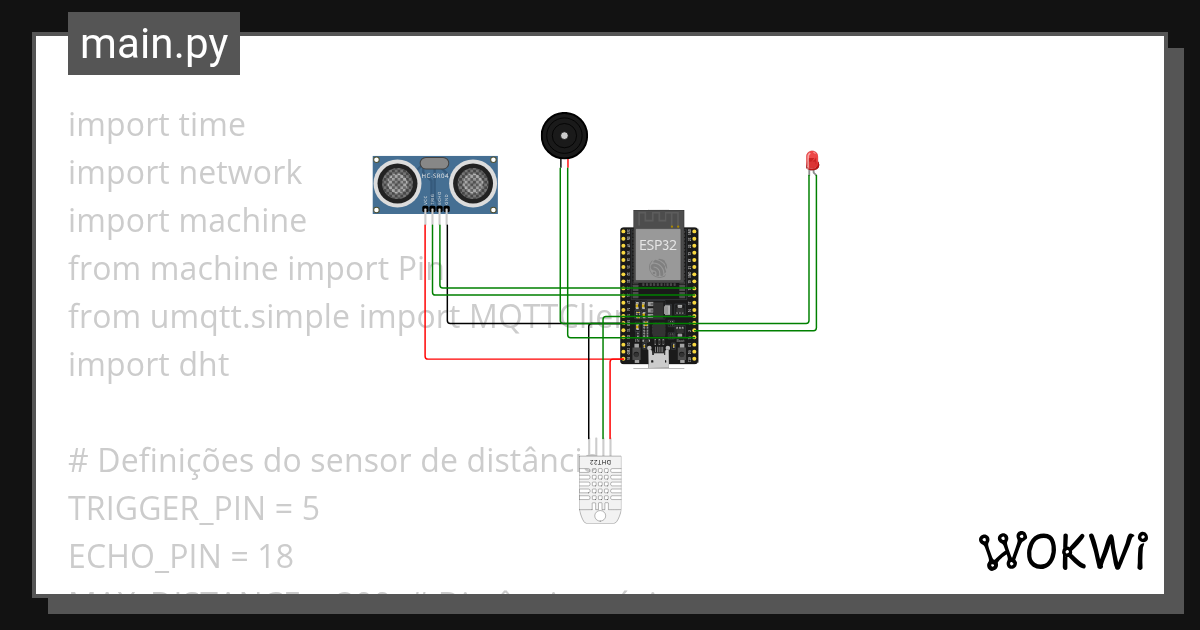 Sensor de nível de água e humidade - ESP32 Copy - Wokwi ESP32, STM32, Arduino Simulator