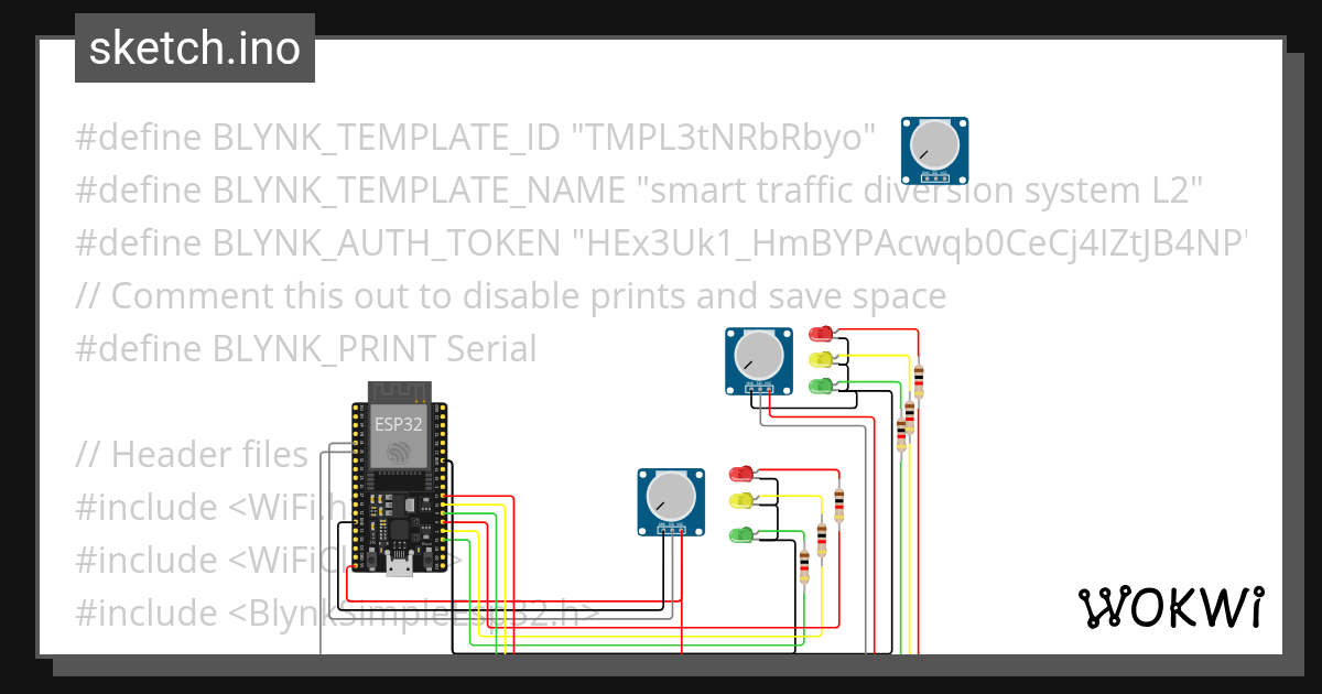 Traffic Management l5 - Wokwi ESP32, STM32, Arduino Simulator