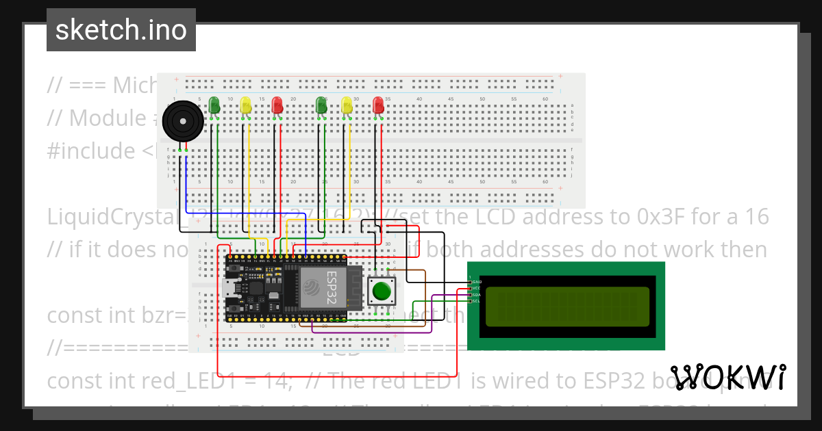 Module 6 Project- Michael Cornejo - Wokwi ESP32, STM32, Arduino Simulator