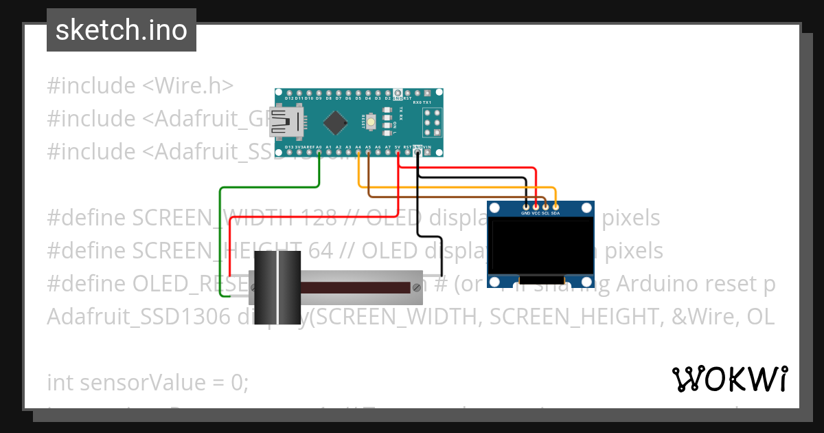 Volume Mixer Display code - Wokwi ESP32, STM32, Arduino Simulator