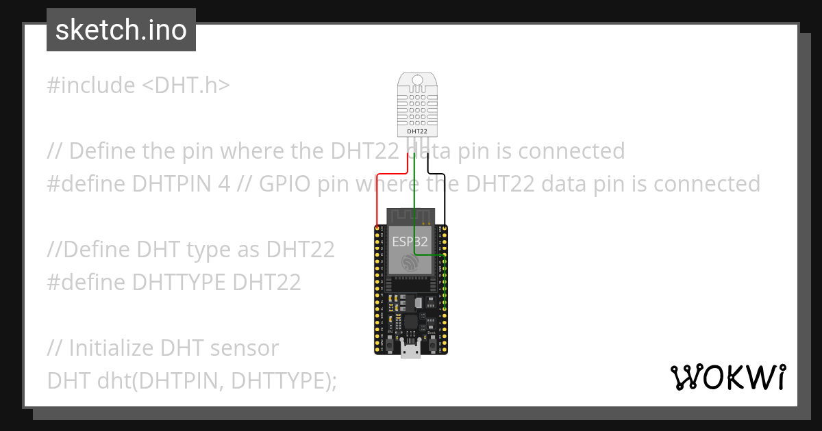 DHT-Sensor - Wokwi ESP32, STM32, Arduino Simulator