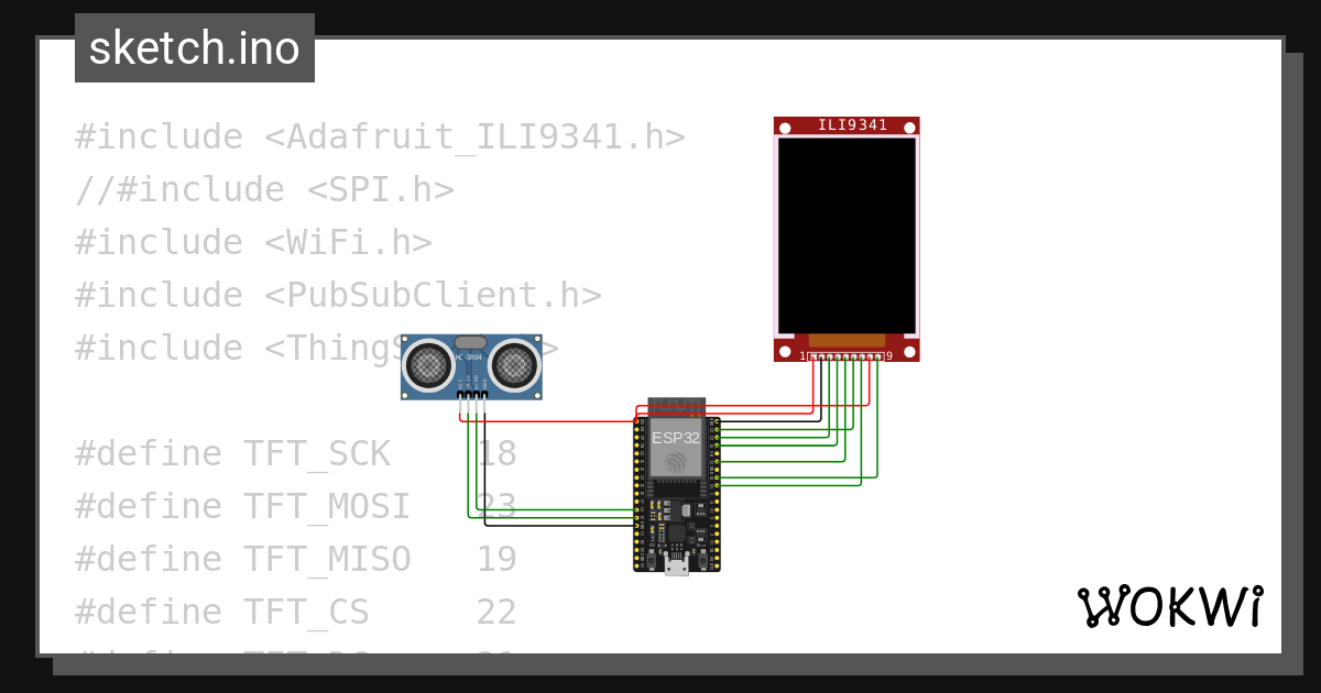 Sensor Ultrassonico Com Display Wokwi Esp32 Stm32 Arduino Simulator 3463