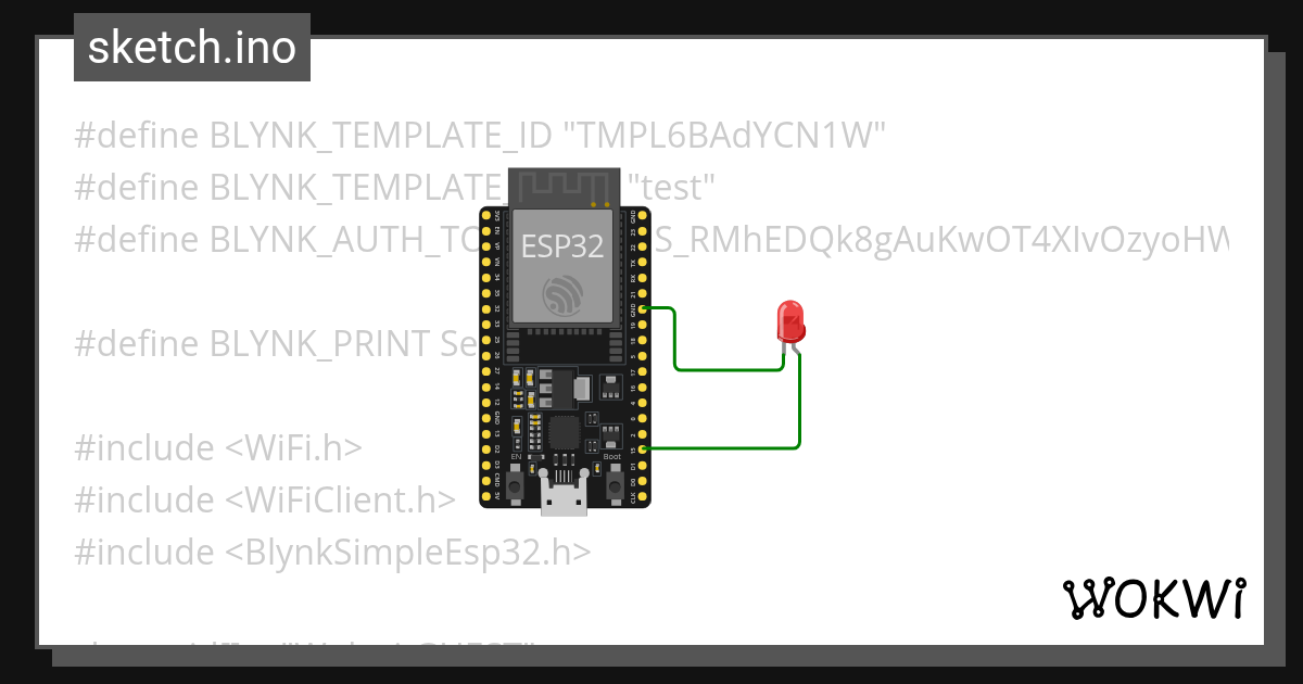 blynk - Wokwi ESP32, STM32, Arduino Simulator