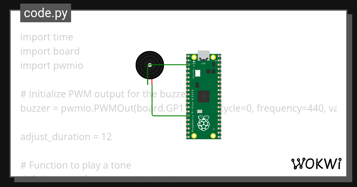 buzzer v2 - Wokwi ESP32, STM32, Arduino Simulator