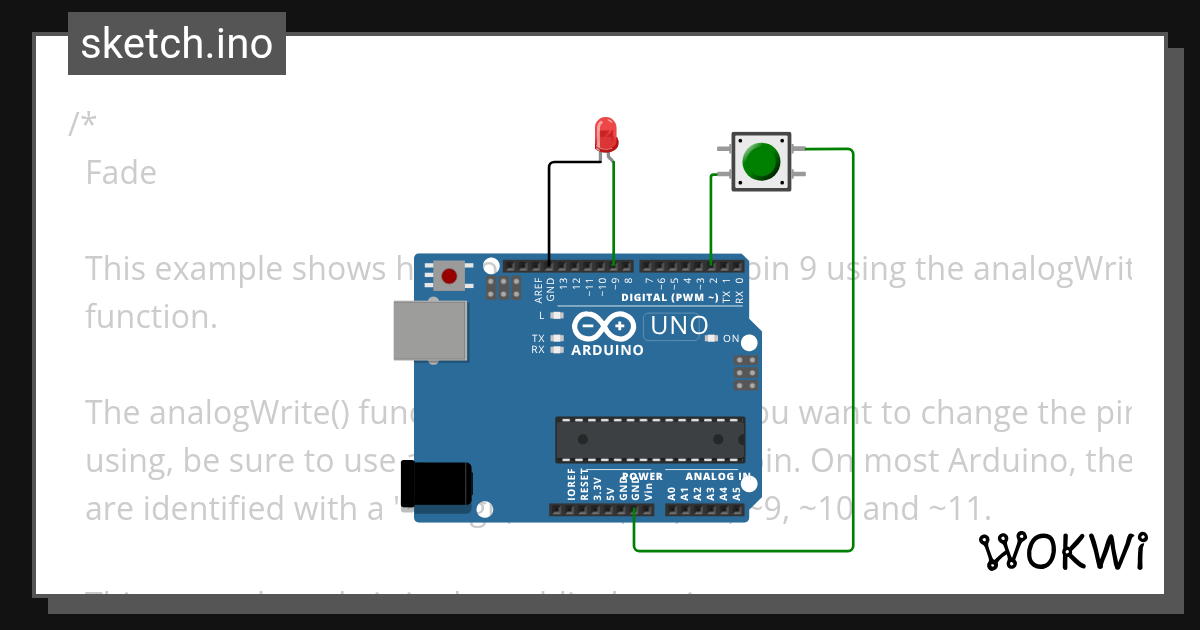 Fade - Wokwi ESP32, STM32, Arduino Simulator