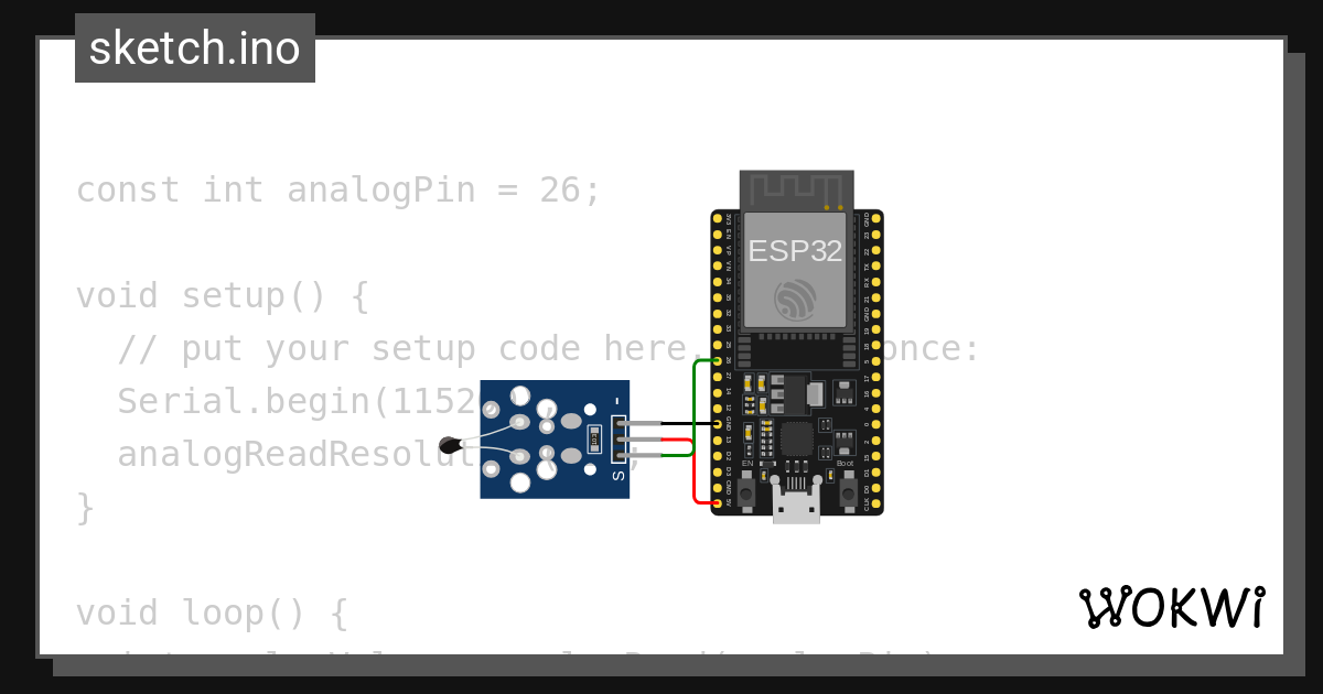 Temp Sens Wokwi Esp32 Stm32 Arduino Simulator 