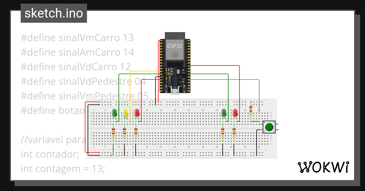 semaforo pedestre ok - Wokwi ESP32, STM32, Arduino Simulator