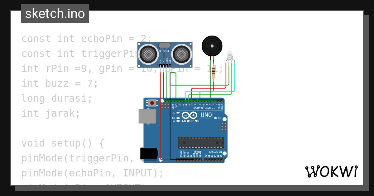 Sensorjarak Wokwi Esp32 Stm32 Arduino Simulator