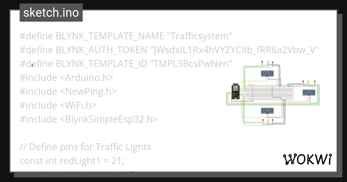 smart traffic Copy - Wokwi ESP32, STM32, Arduino Simulator