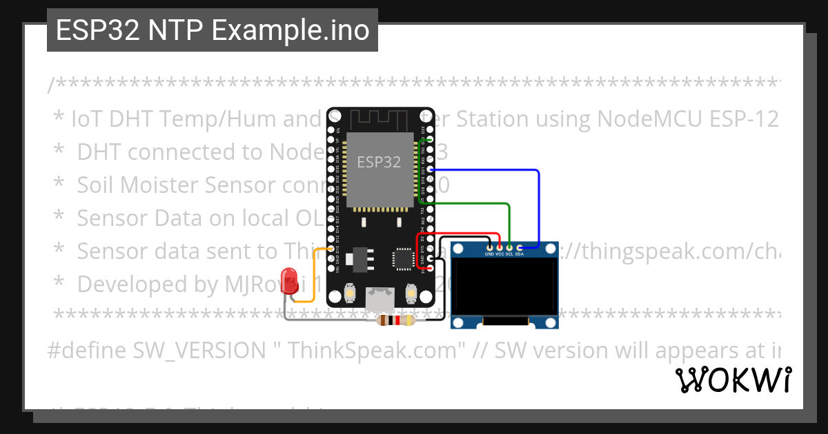 ESP32_BLYNK Oled Display - Wokwi ESP32, STM32, Arduino Simulator