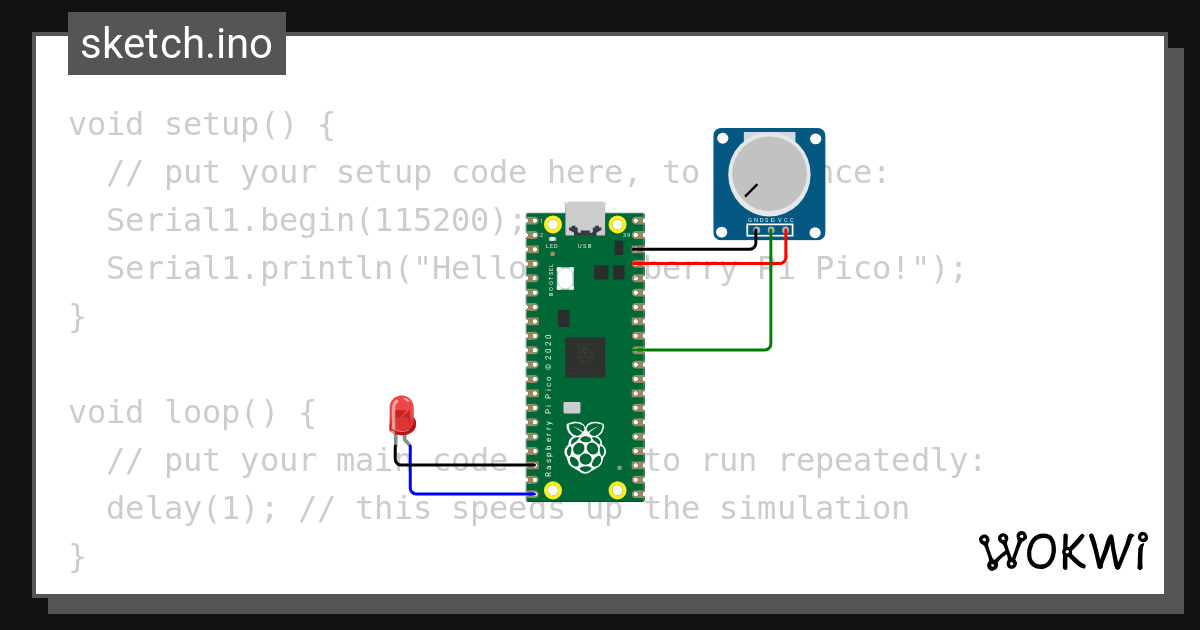 Adjusting Led Brightness By Using Potentiometer Copy Wokwi Esp32 Stm32 Arduino Simulator