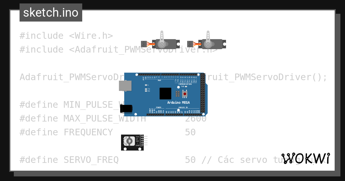 Encoder điều Khiển Servo Wokwi Esp32 Stm32 Arduino Simulator