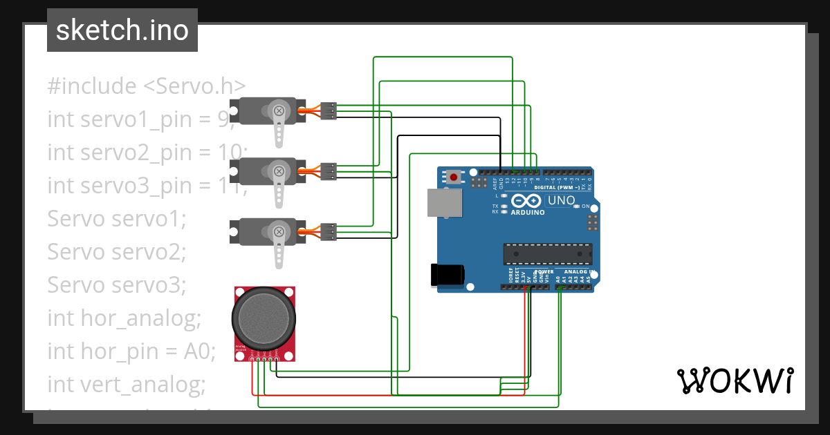 servos 3 - Wokwi ESP32, STM32, Arduino Simulator