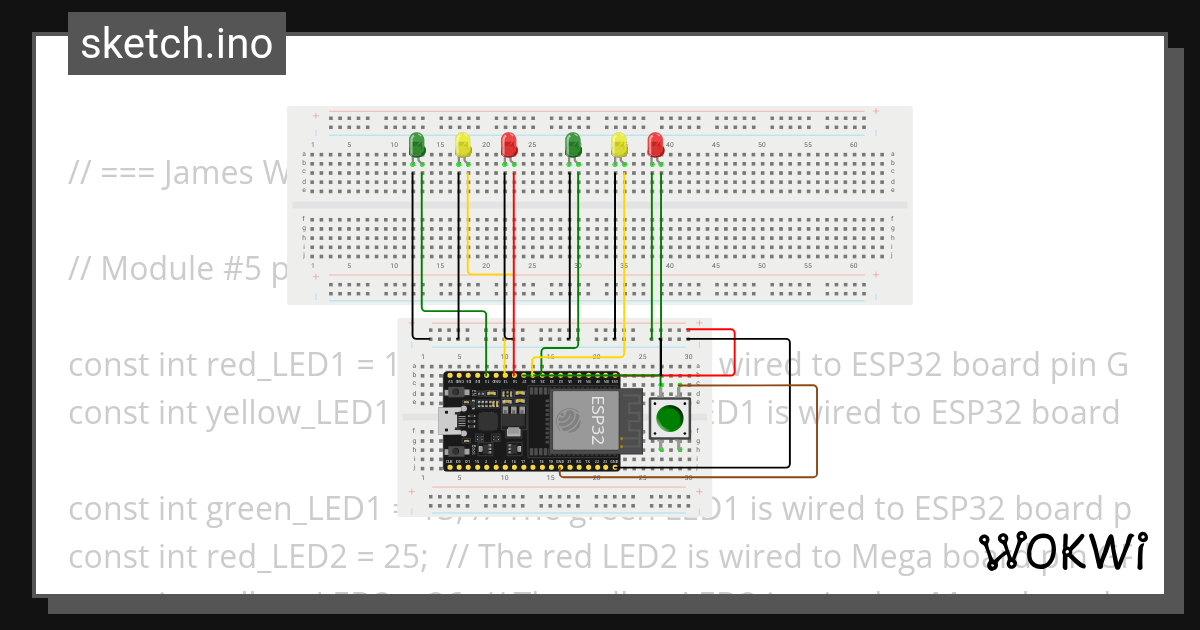 week 6 project - Wokwi ESP32, STM32, Arduino Simulator