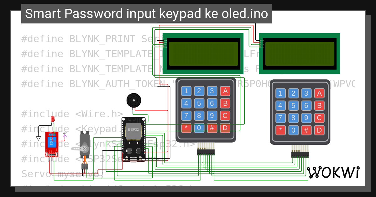 Smart Password Wokwi Esp32 Stm32 Arduino Simulator